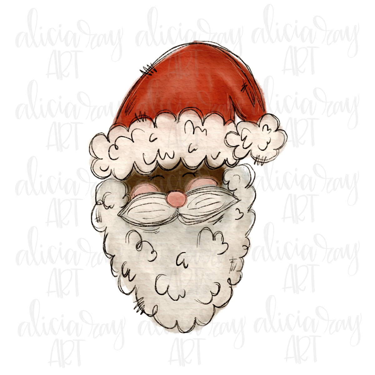 Dark Skin Santa Claus – Alicia Ray Art