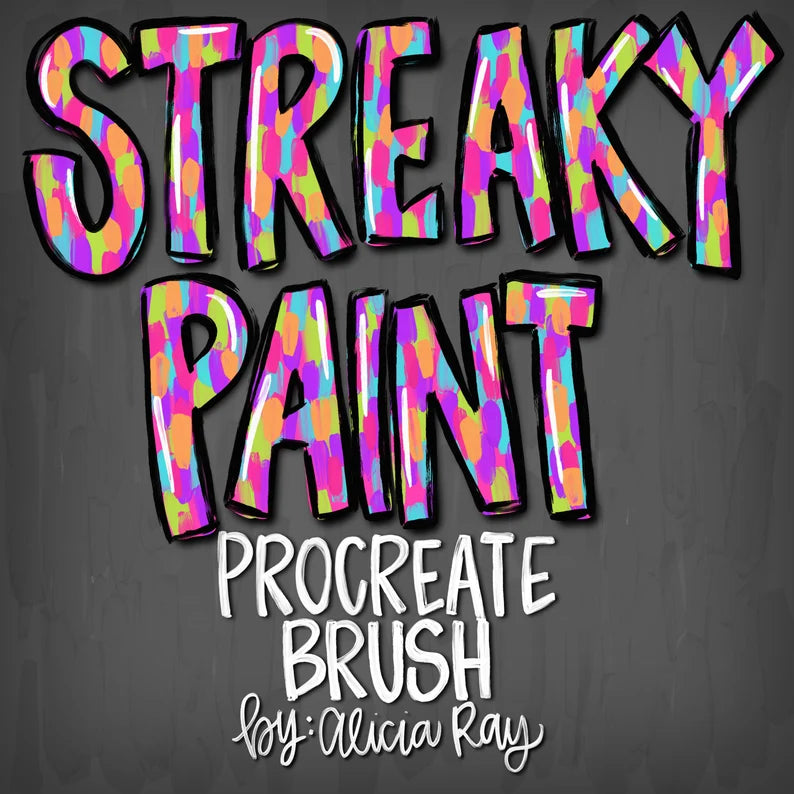 Streaky Paint Procreate Brush – Alicia Ray Art
