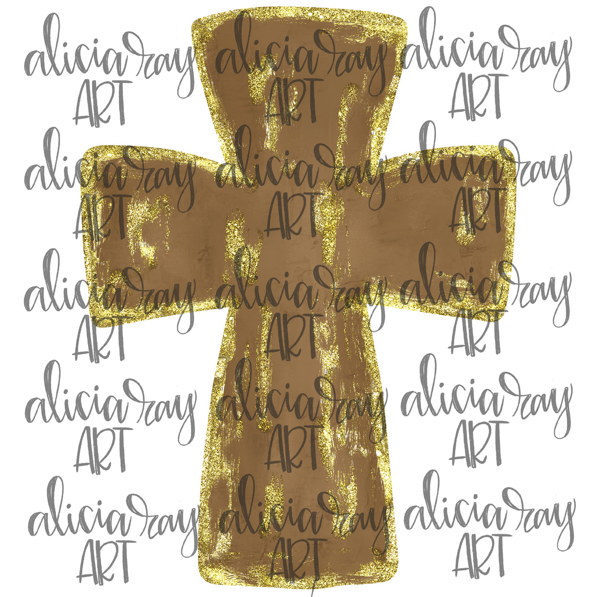 Gold Foil Cross – Alicia Ray Art