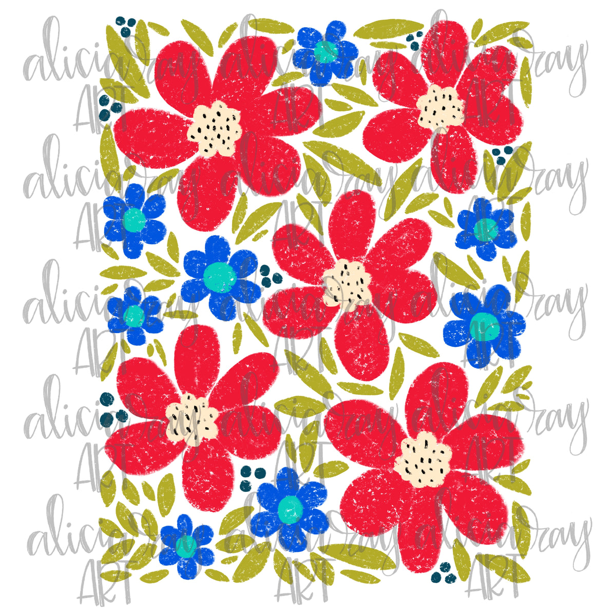 Patriotic Florals – Alicia Ray Art