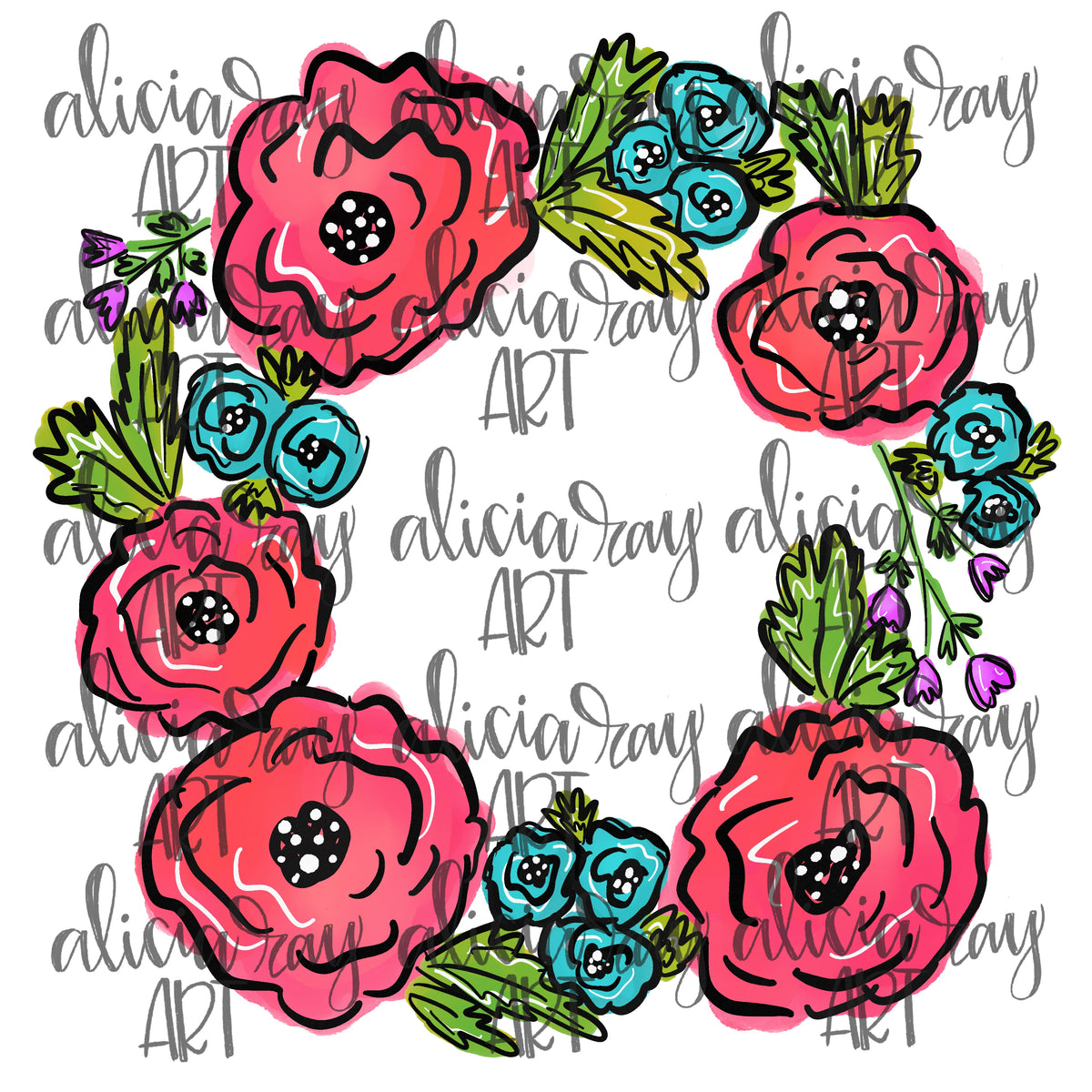 Floral Wreath – Alicia Ray Art