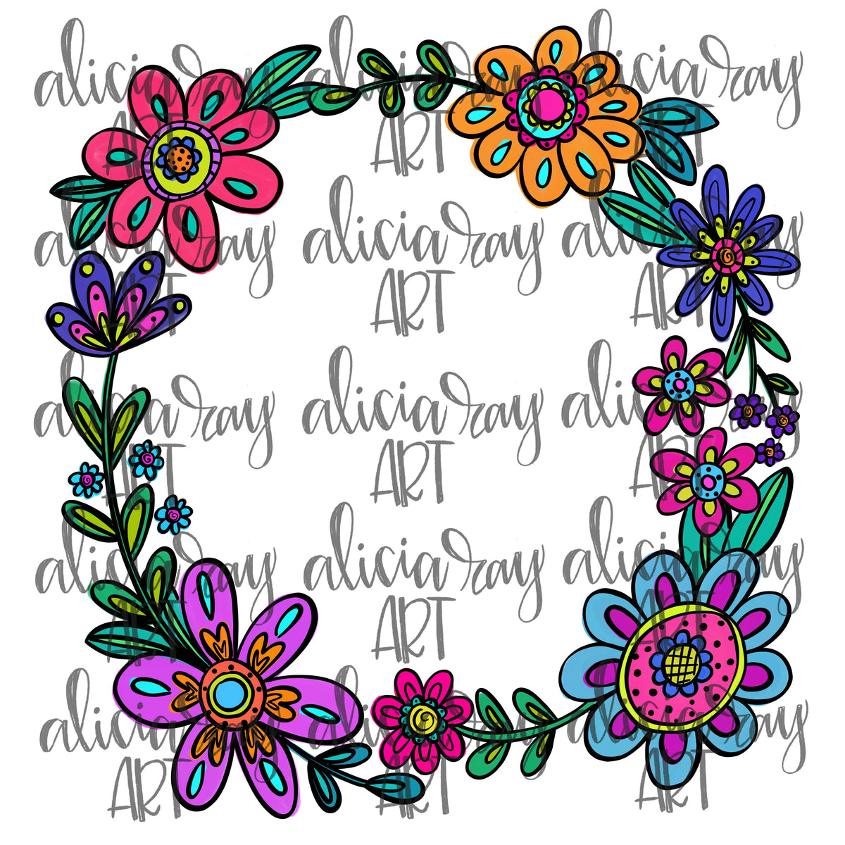 Floral Wreath – Alicia Ray Art