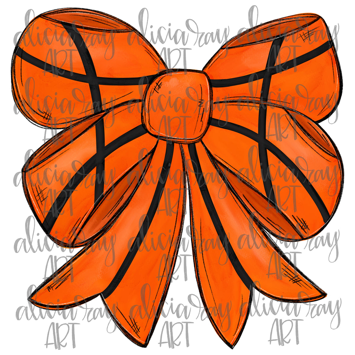 Basketball Bow – Alicia Ray Art