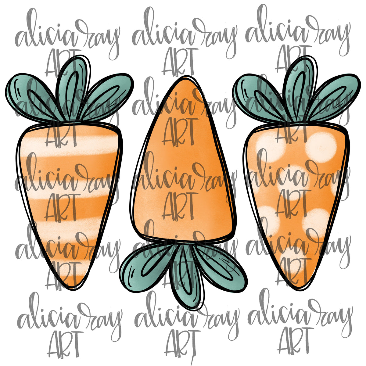 Set Of Carrots – Alicia Ray Art