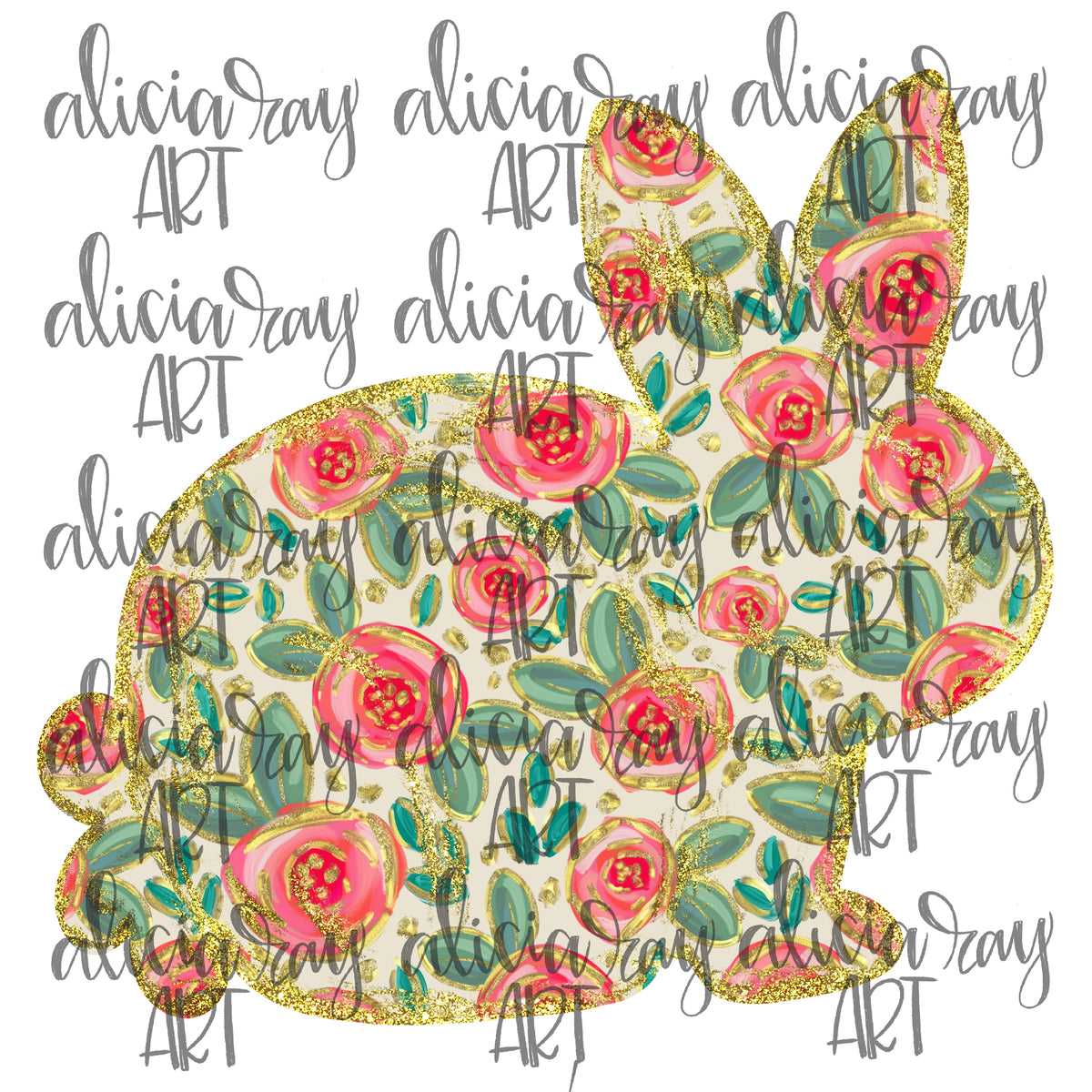 Floral Bunny – Alicia Ray Art