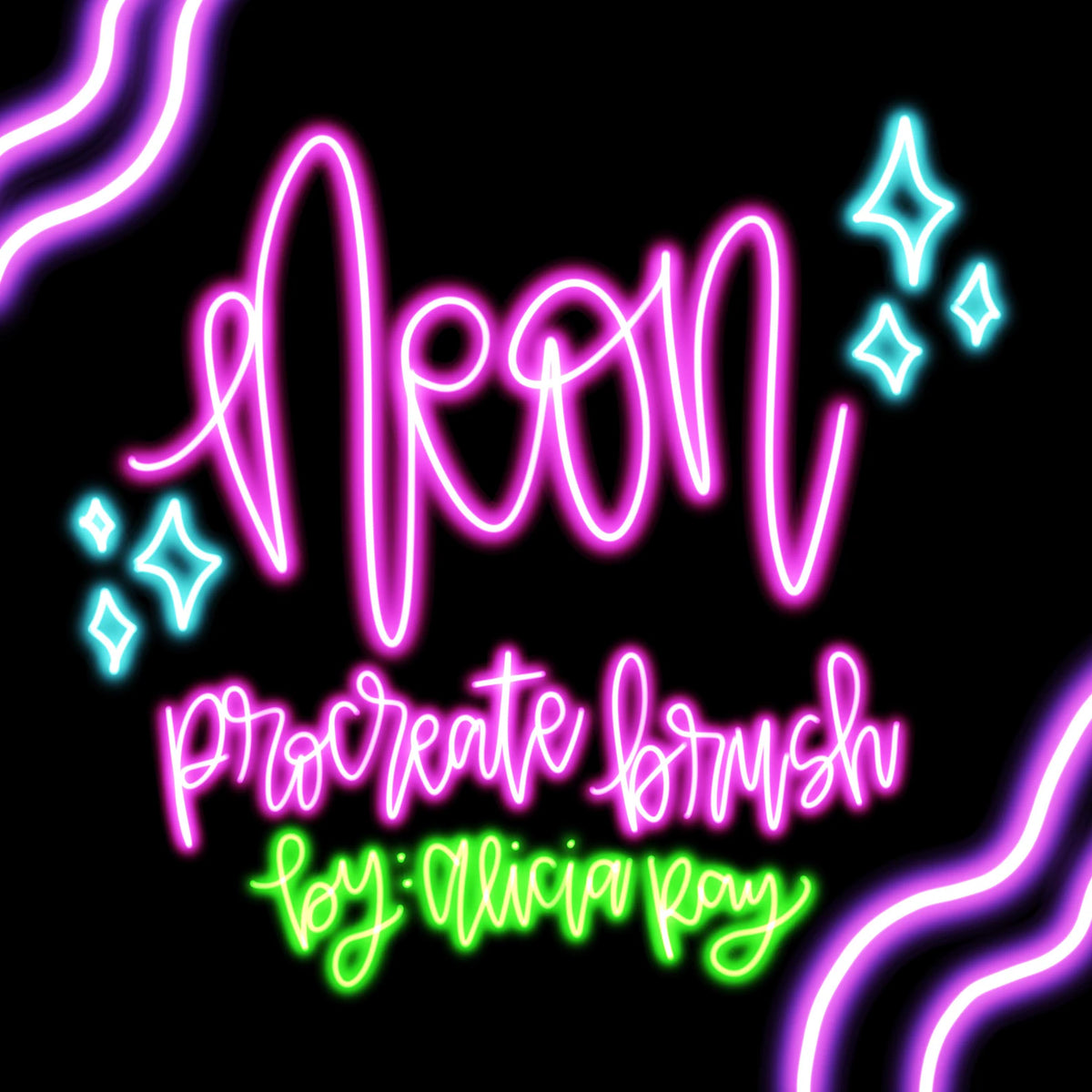 Neon Procreate Brush – Alicia Ray Art