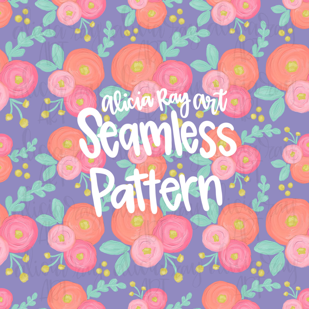 Spring Floral Seamless Pattern – Alicia Ray Art