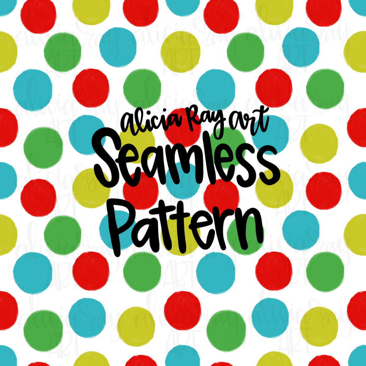 Christmas Polka Dots Seamless Pattern – Alicia Ray Art