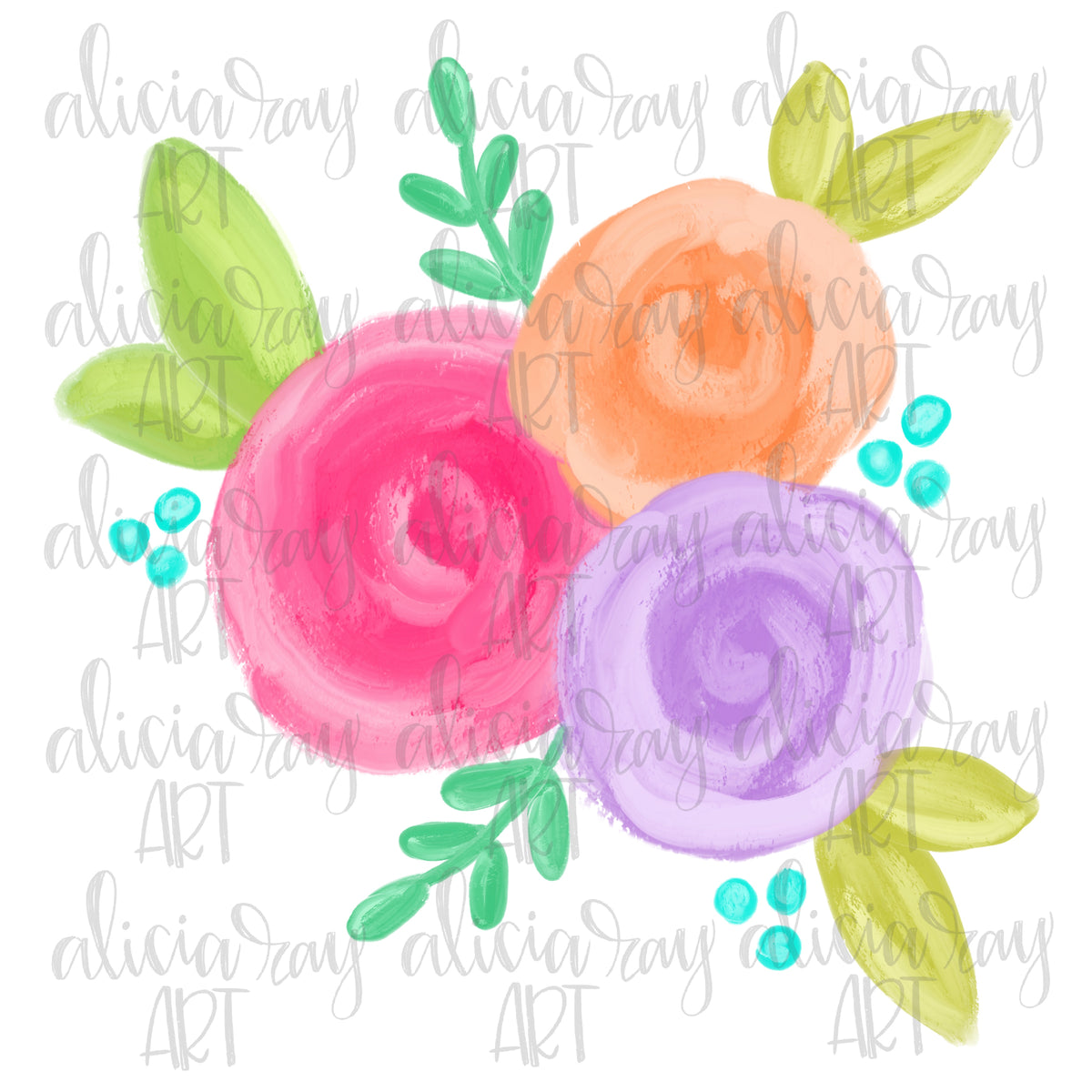 Painted Floral Bundle – Alicia Ray Art