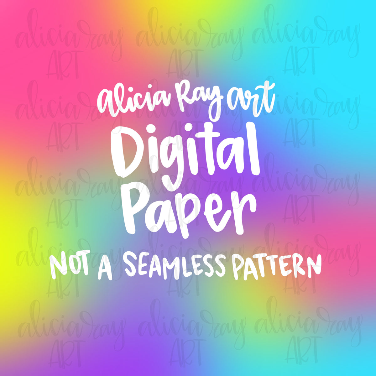 Rainbow Digital Paper (not included in bundle) – Alicia Ray Art