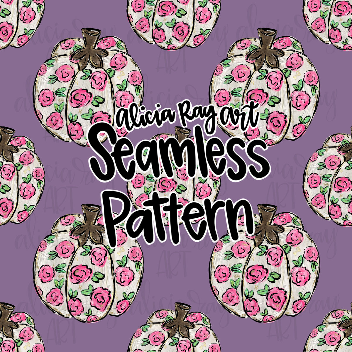 Floral Pumpkin Seamless Pattern – Alicia Ray Art