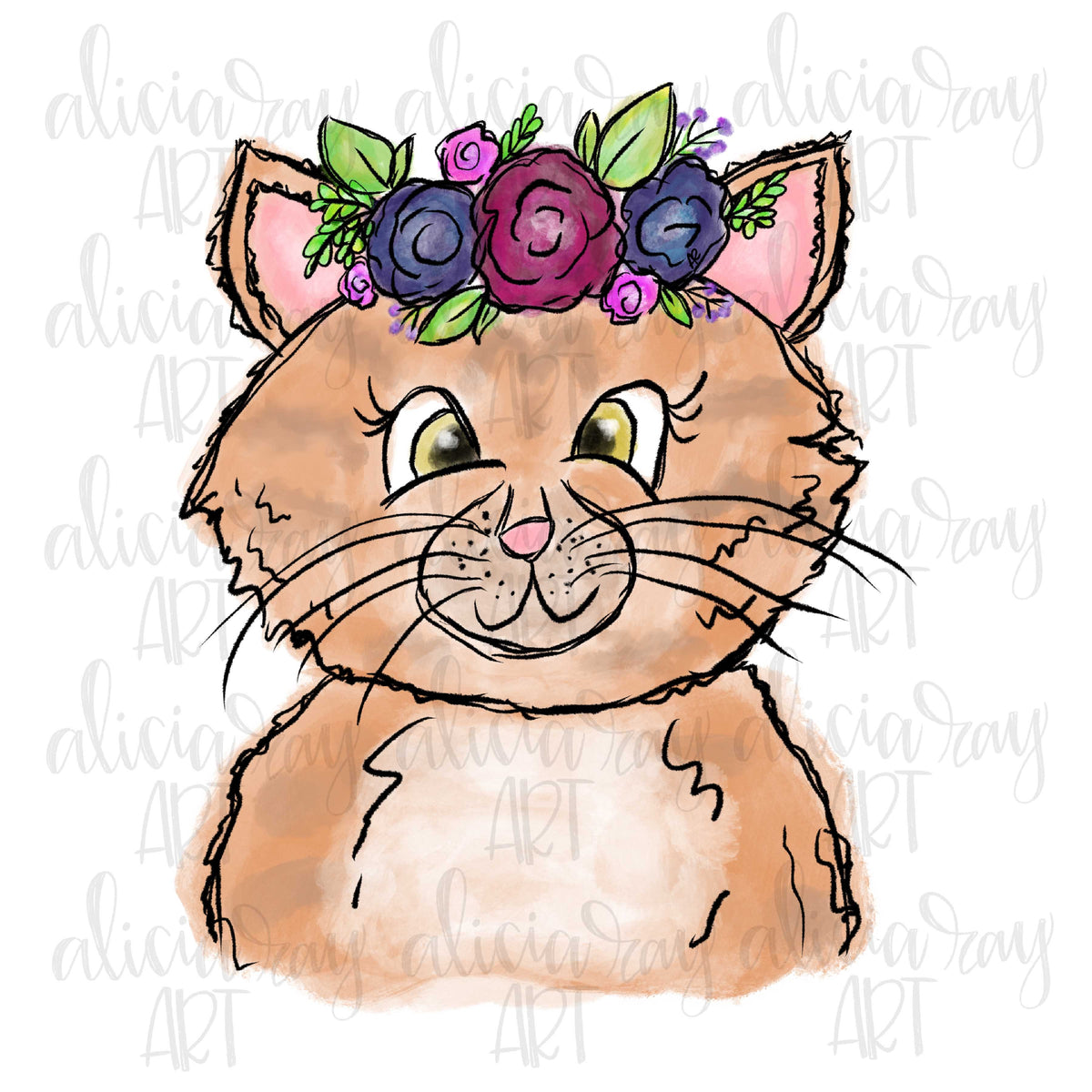 Boho Cat – Alicia Ray Art