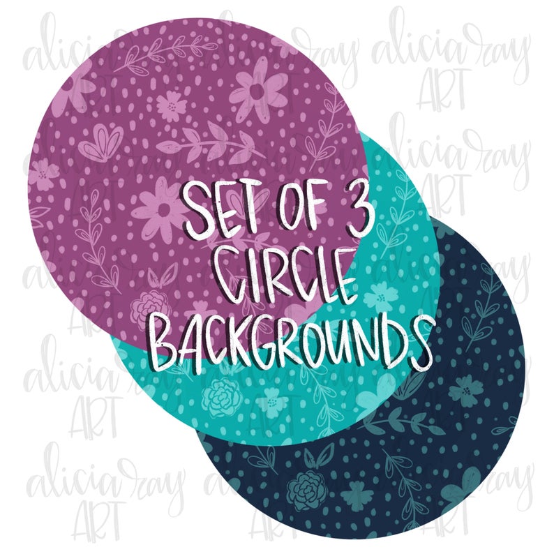 Floral Circle Backgrounds – Alicia Ray Art