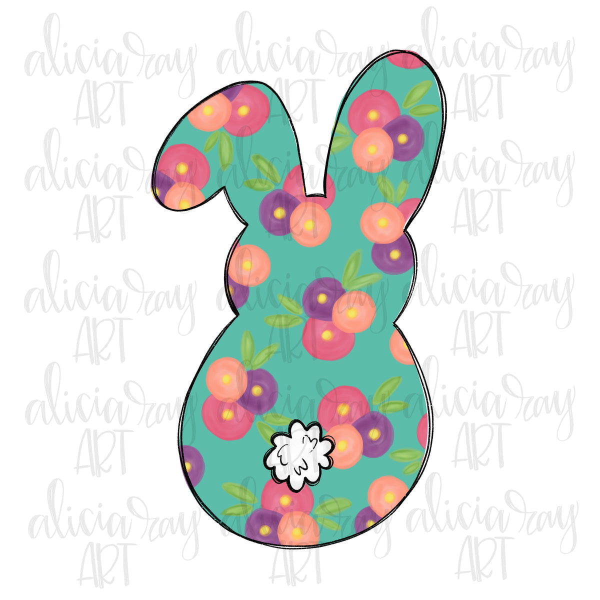 Floral Bunny – Alicia Ray Art